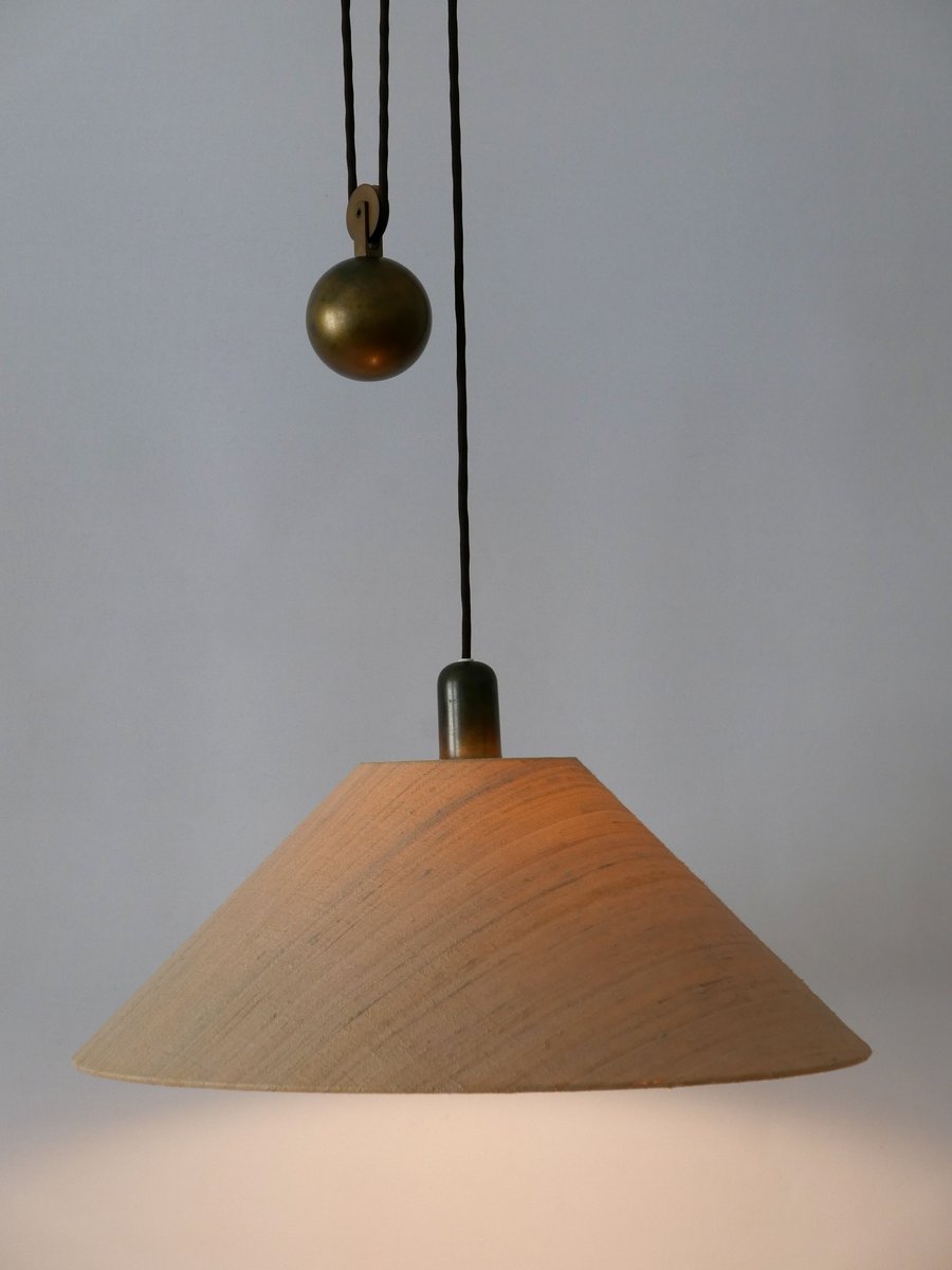 Mid-Century Modern Counterweight Brass Pendant Lamp, Germany, 1960s for ...