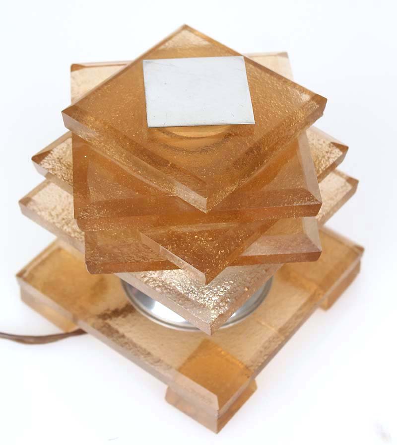 Art Deco French Peach Glass Table Lamp by Maison Desny, 1930s, 1920s ...