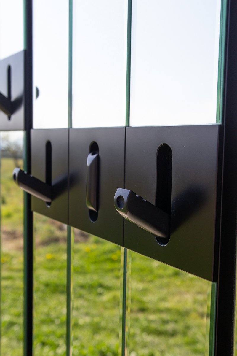 Three-Module Mirrored Wall Coat Hanger, 1970s, Set of 3 for sale at Pamono