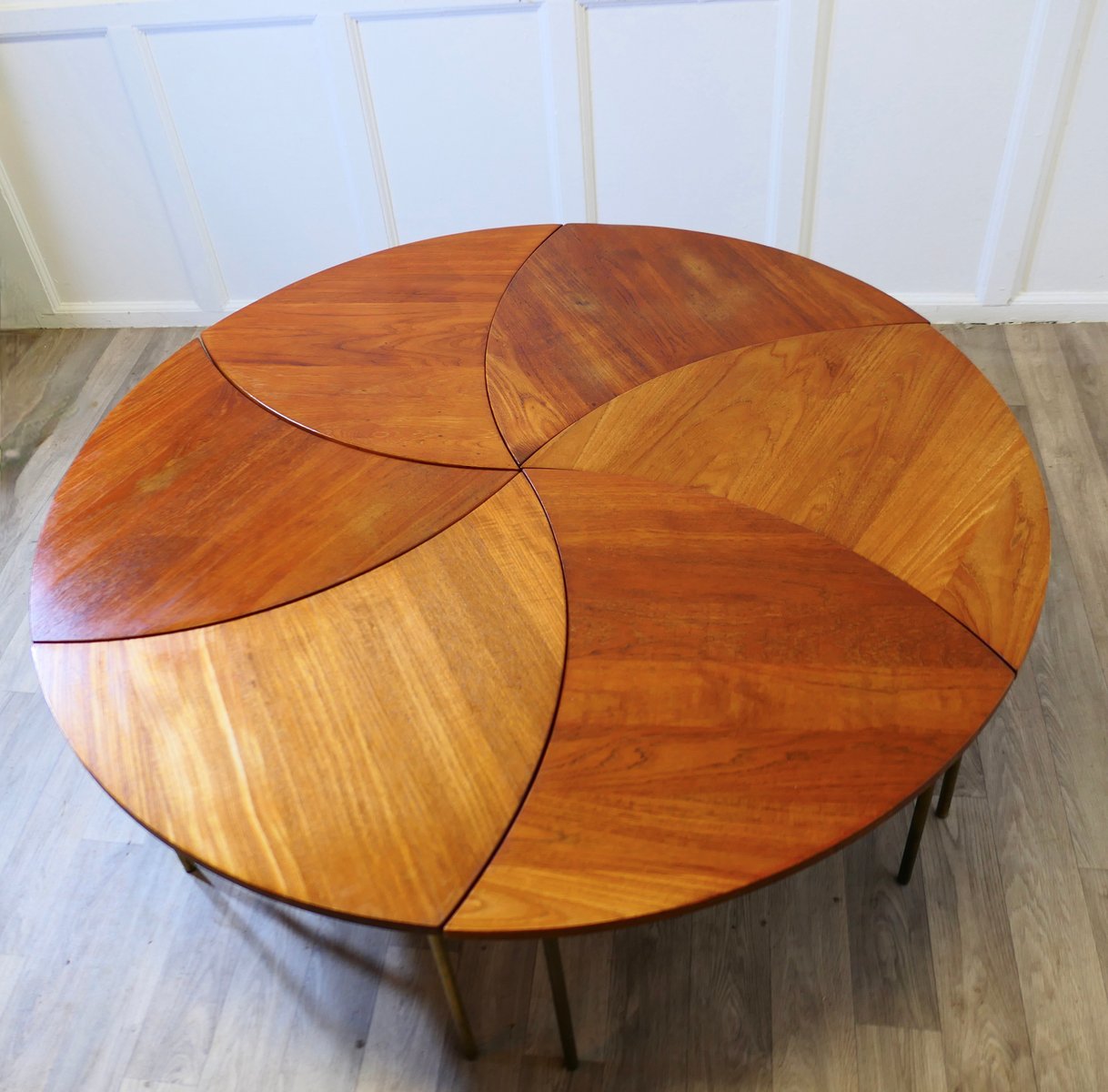 Pinwheel Tables by Peter Hvidt, 1960s, Set of 6 for sale at Pamono