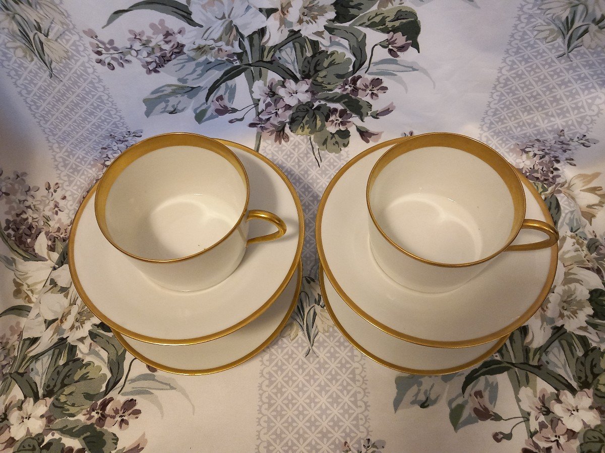 Paris Porcelain Tea Cups, Set of 4 for sale at Pamono