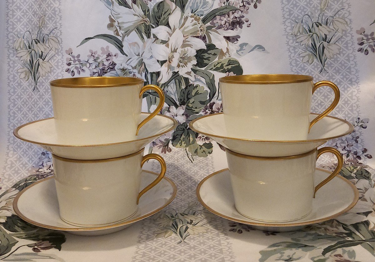 Paris Porcelain Tea Cups, Set of 4 for sale at Pamono