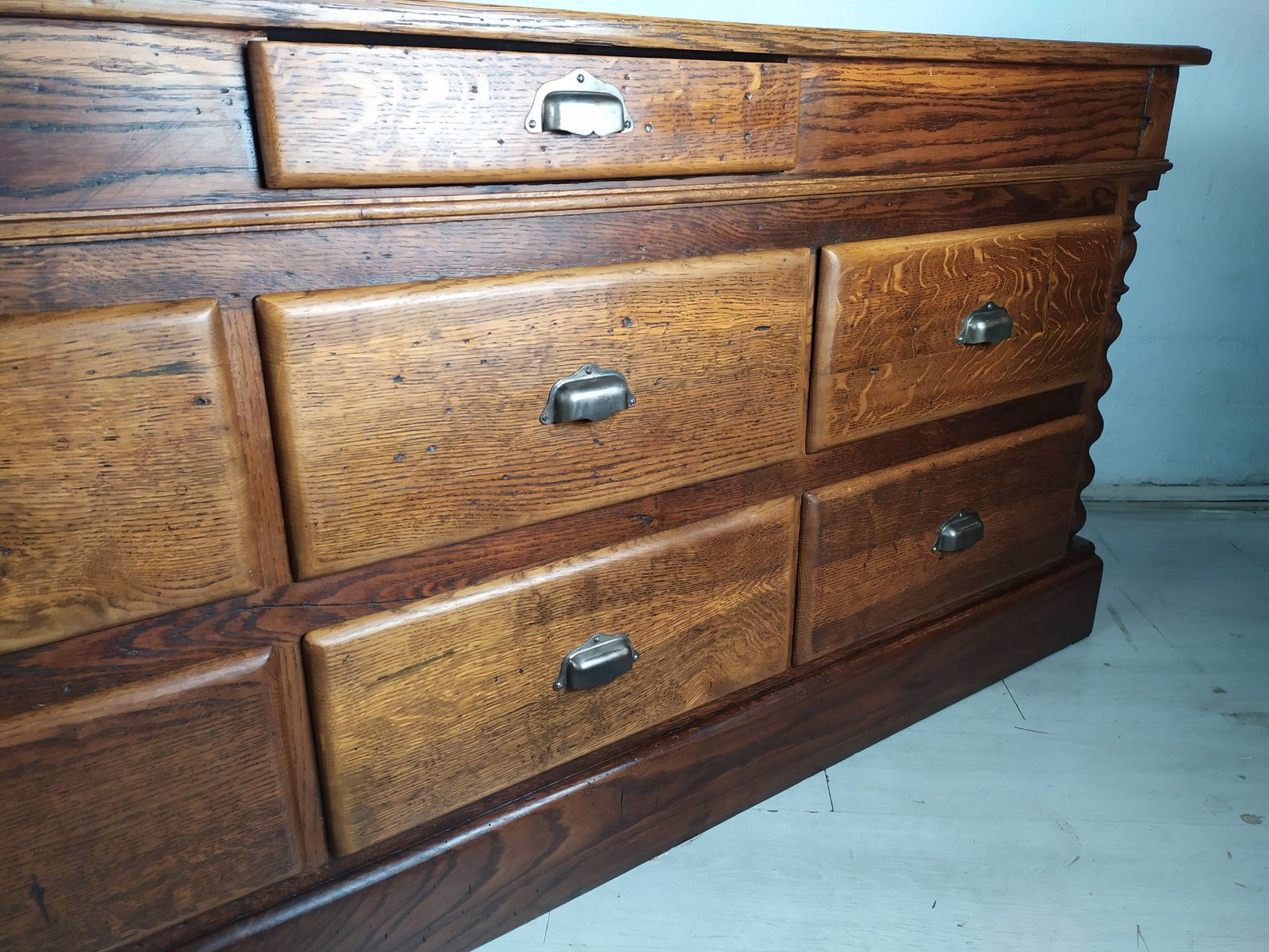 Trade Bench with Oak Drawers for sale at Pamono