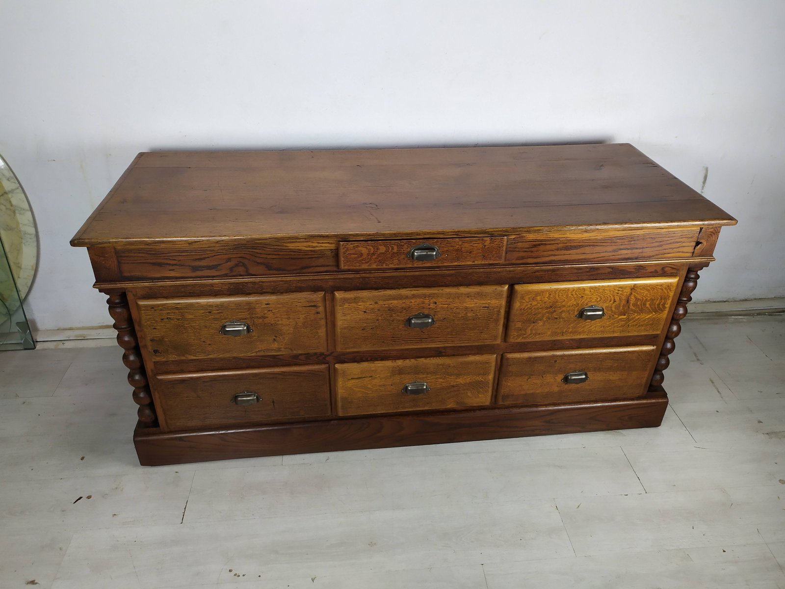 Trade Bench with Oak Drawers for sale at Pamono