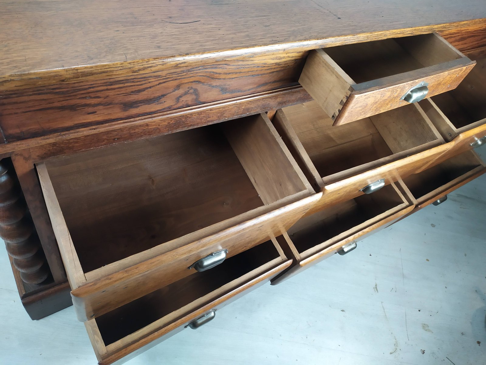 Trade Bench with Oak Drawers for sale at Pamono