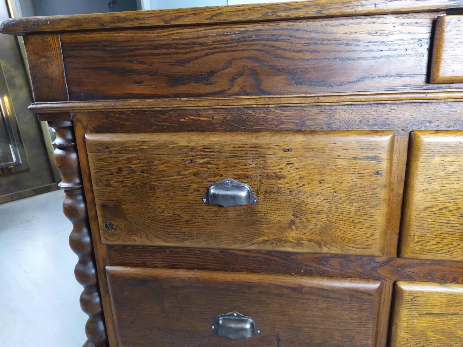 Trade Bench with Oak Drawers for sale at Pamono