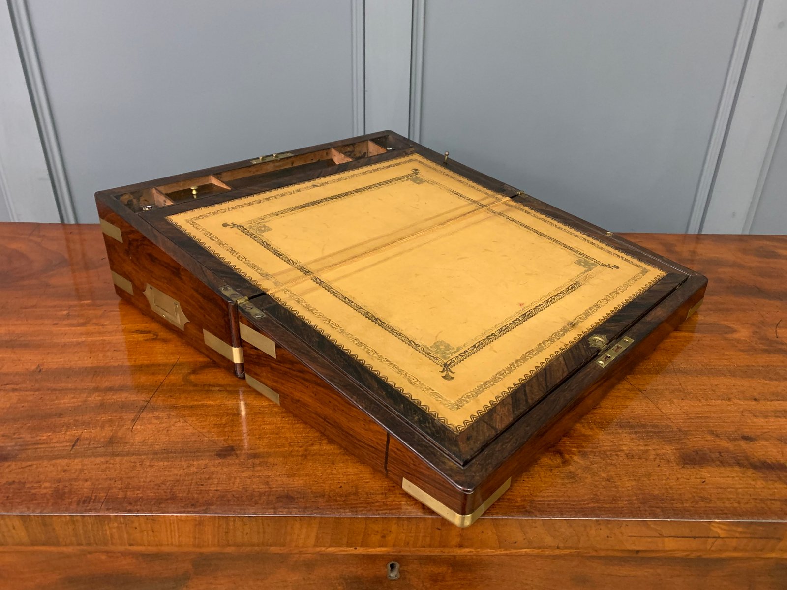 Large Regency Rosewood Military Writing Box, 1820s for sale at Pamono