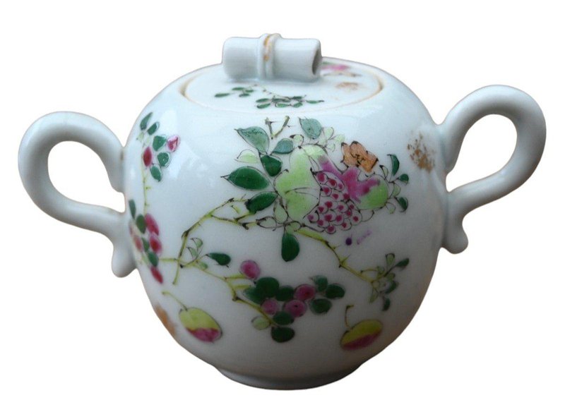 Antique Chinese Porcelain Tea Set, Set of 3 for sale at Pamono