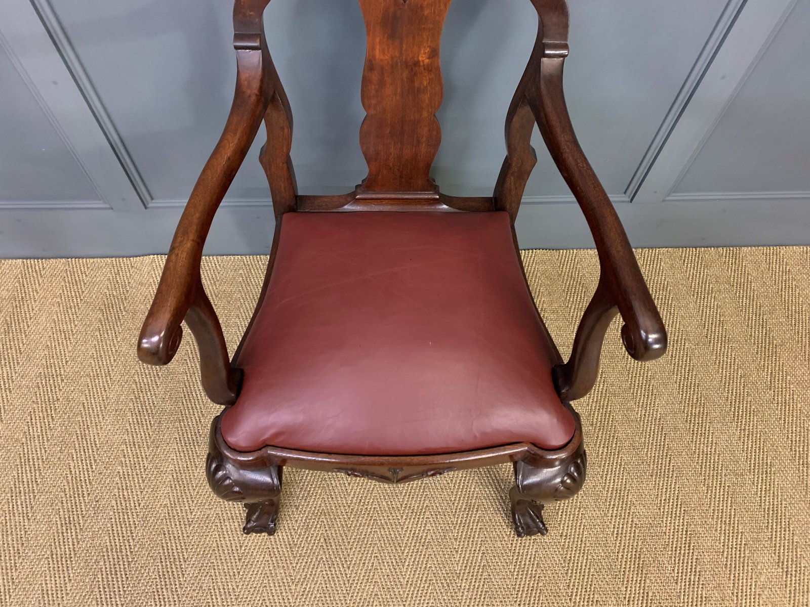 Antique High Back Armchair in Walnut, 1910 for sale at Pamono