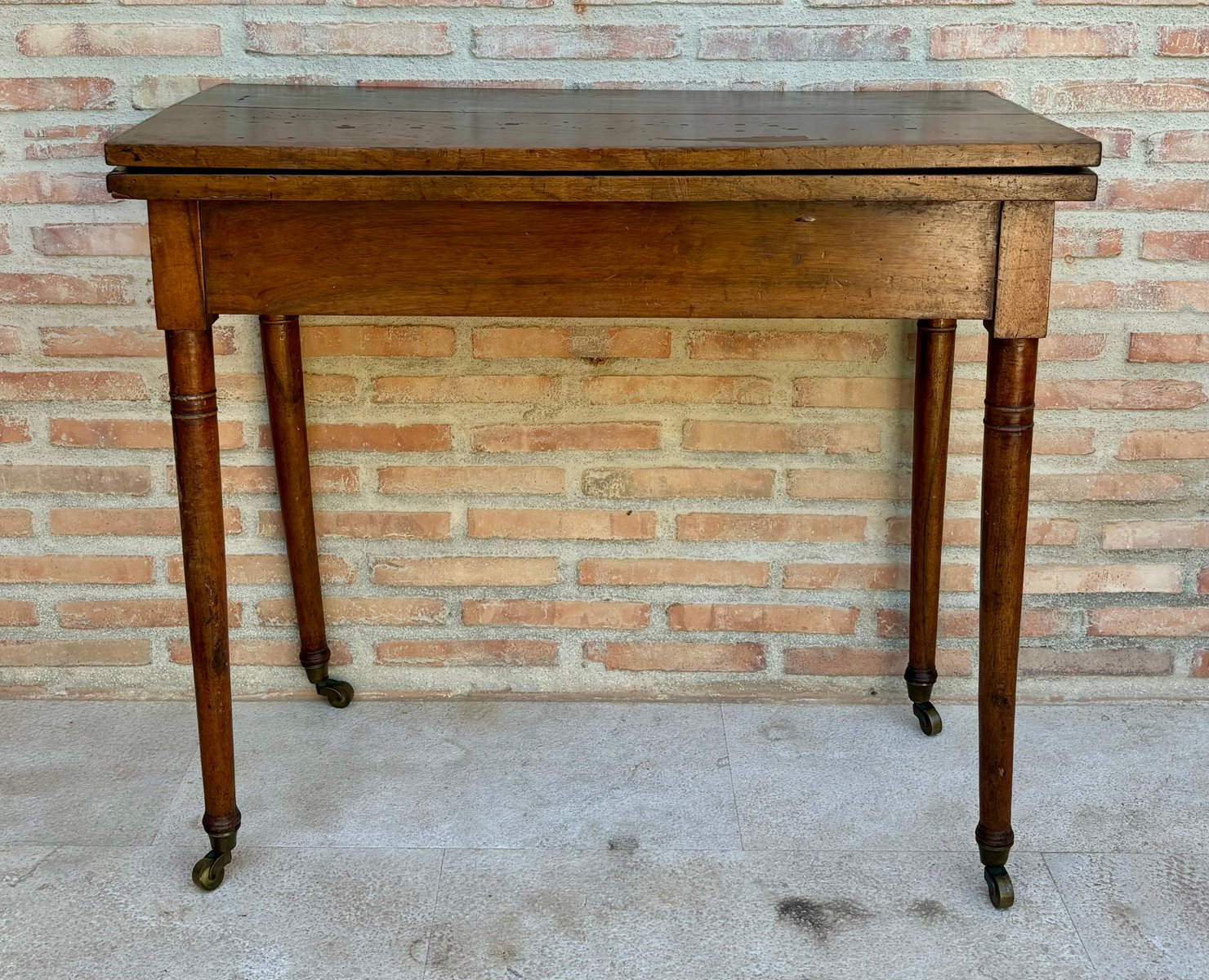 Early 20th Century French Walnut Game Table with Wheels, 1920s for sale ...