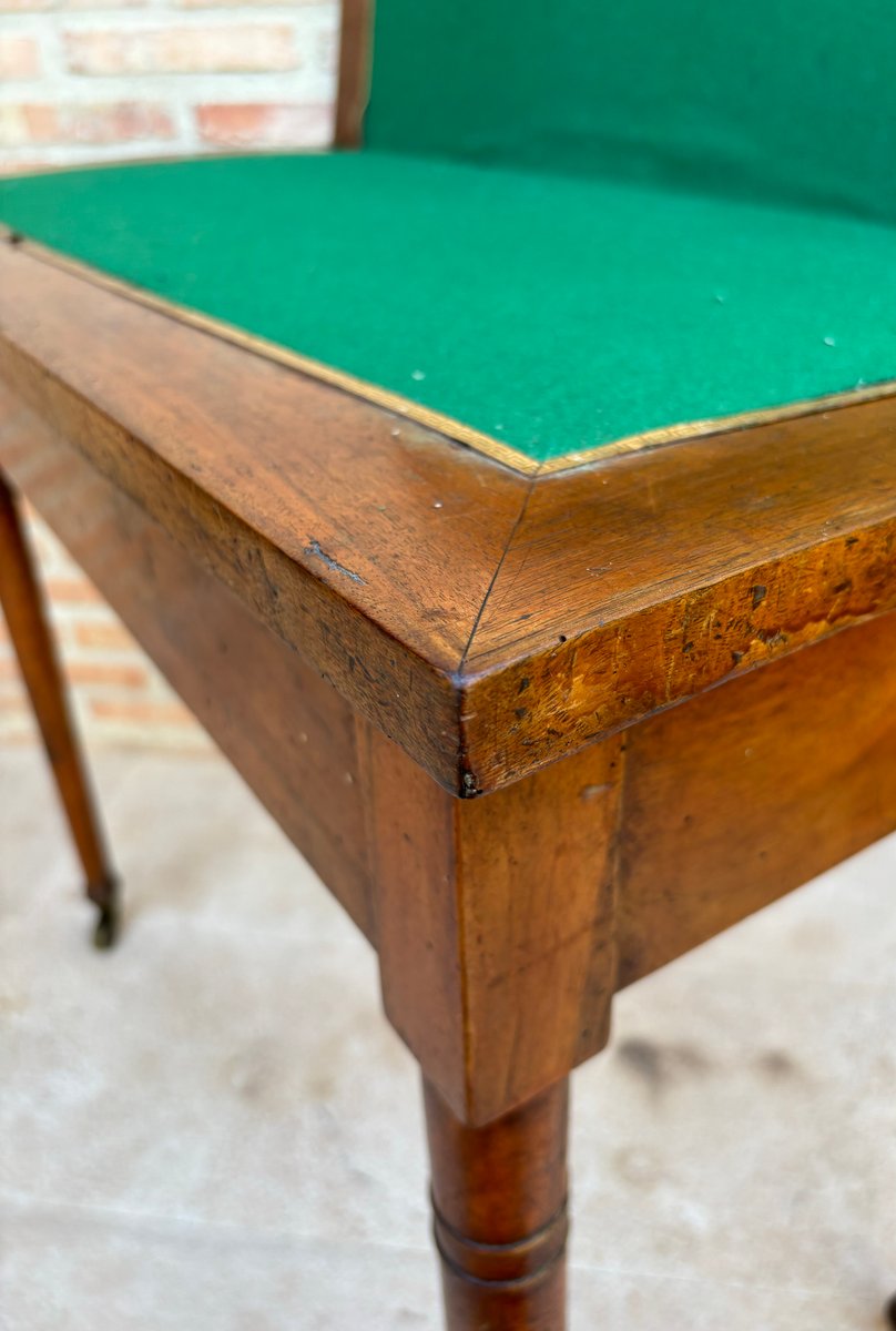 Early 20th Century French Walnut Game Table with Wheels, 1920s for sale ...
