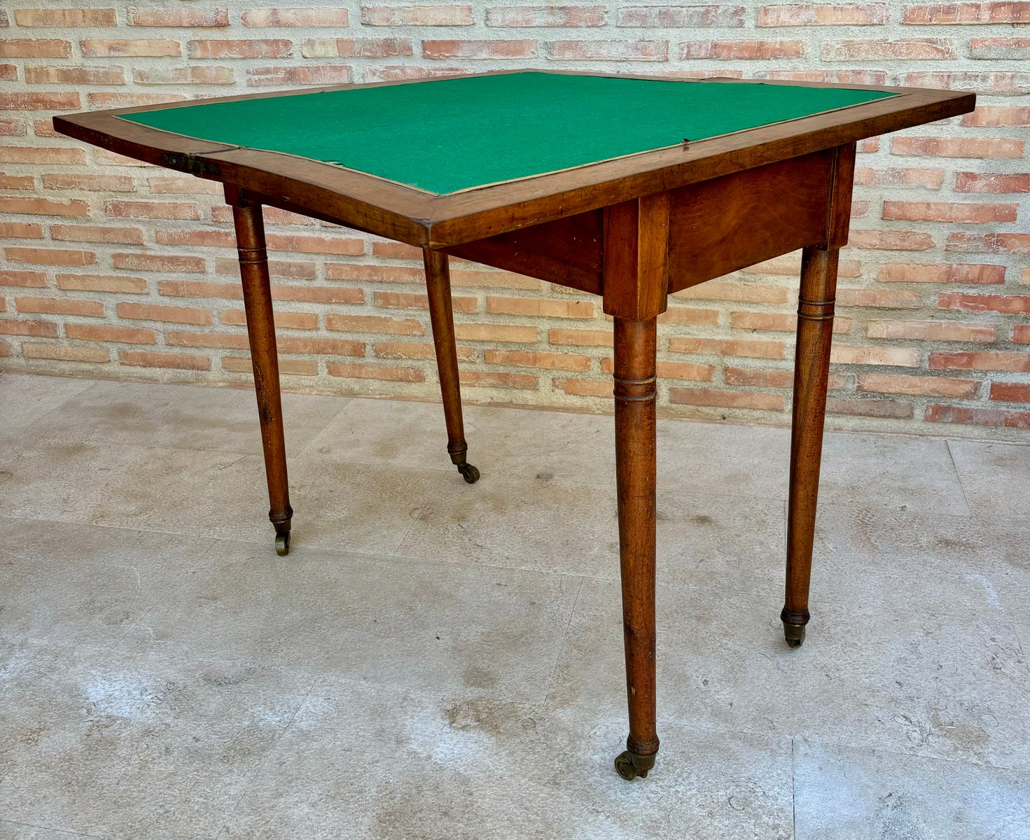 Early 20th Century French Walnut Game Table with Wheels, 1920s for sale ...