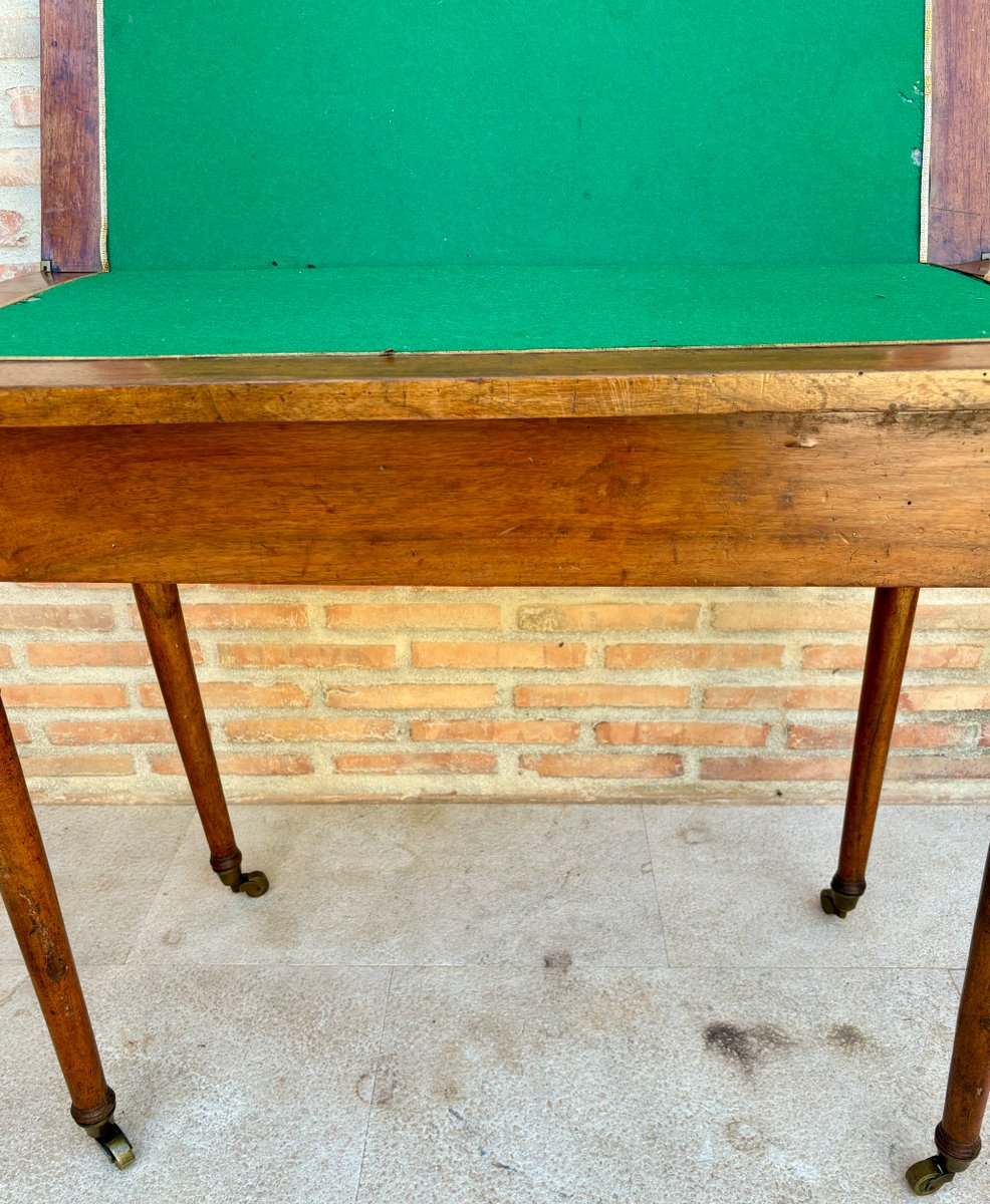 Early 20th Century French Walnut Game Table with Wheels, 1920s for sale ...