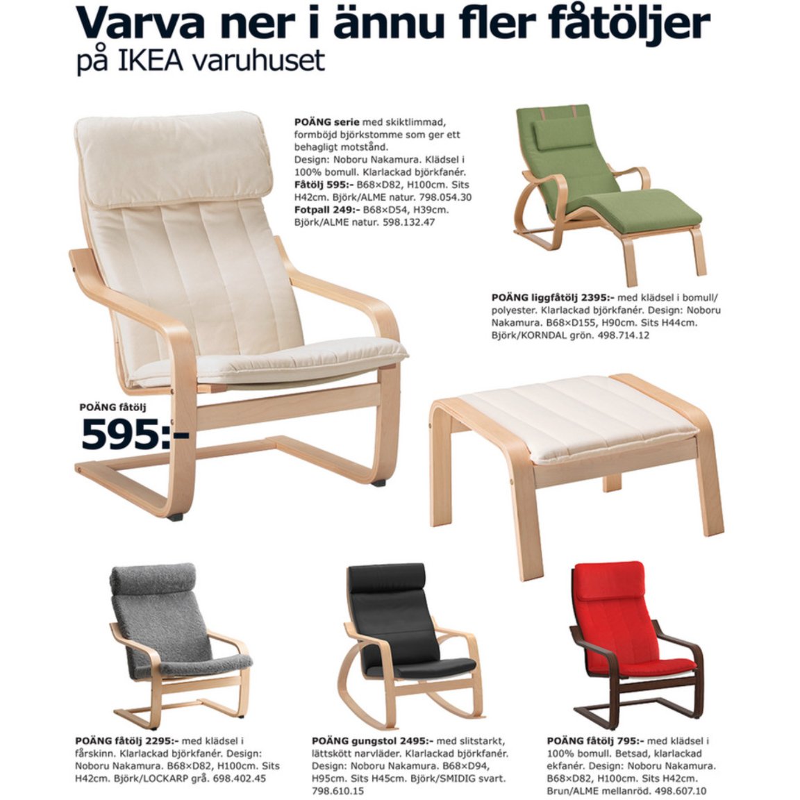 Poang Lounge Chair by Noboru Nakamura for Ikea, 1990s for sale at Pamono