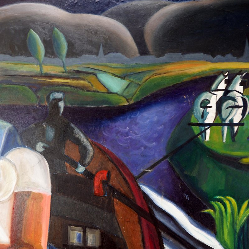 Jean Leroy, Painting on Panel for sale at Pamono
