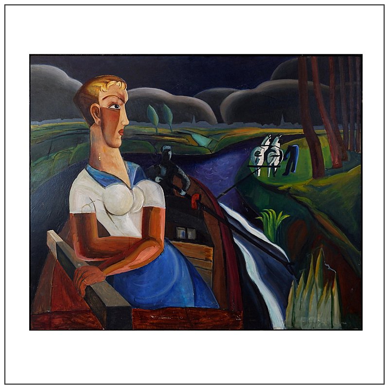 Jean Leroy, Painting on Panel for sale at Pamono