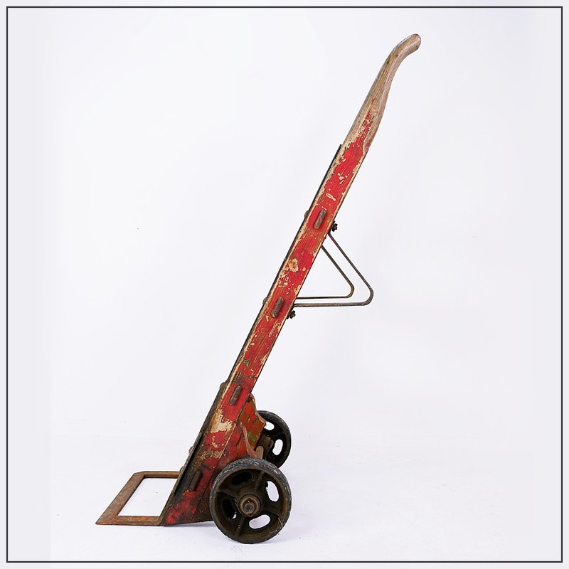 Antique Wooden Hand Truck for sale at Pamono