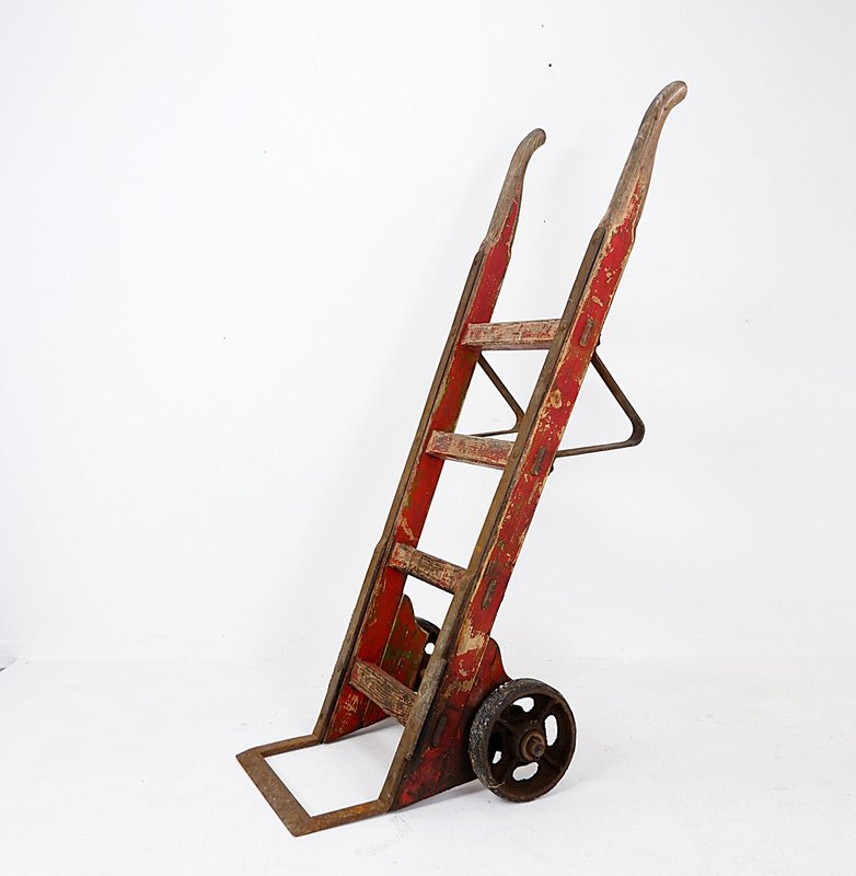 Antique Wooden Hand Truck for sale at Pamono