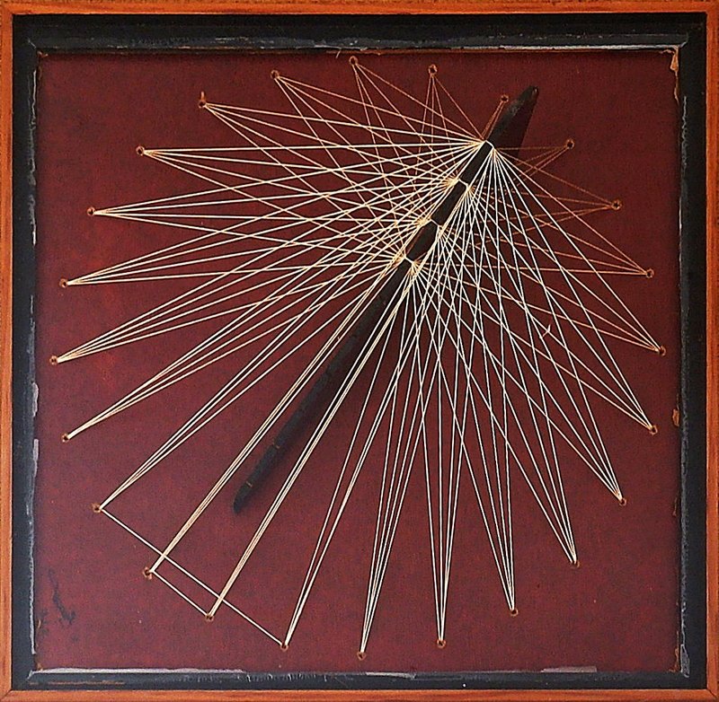 Vintage String Art Wall Hanging Sculpture, 1970s for sale at Pamono