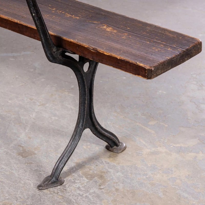 Vintage English Church Bench in Cast Metal, 1940s for sale at Pamono