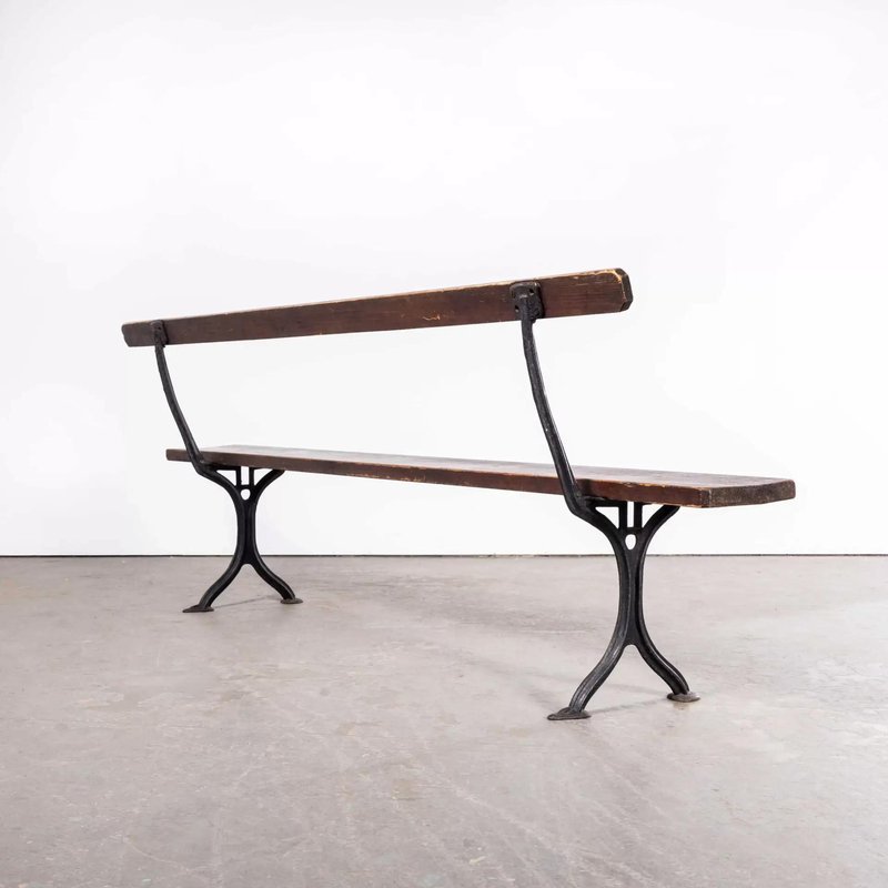 Vintage English Church Bench in Cast Metal, 1940s for sale at Pamono