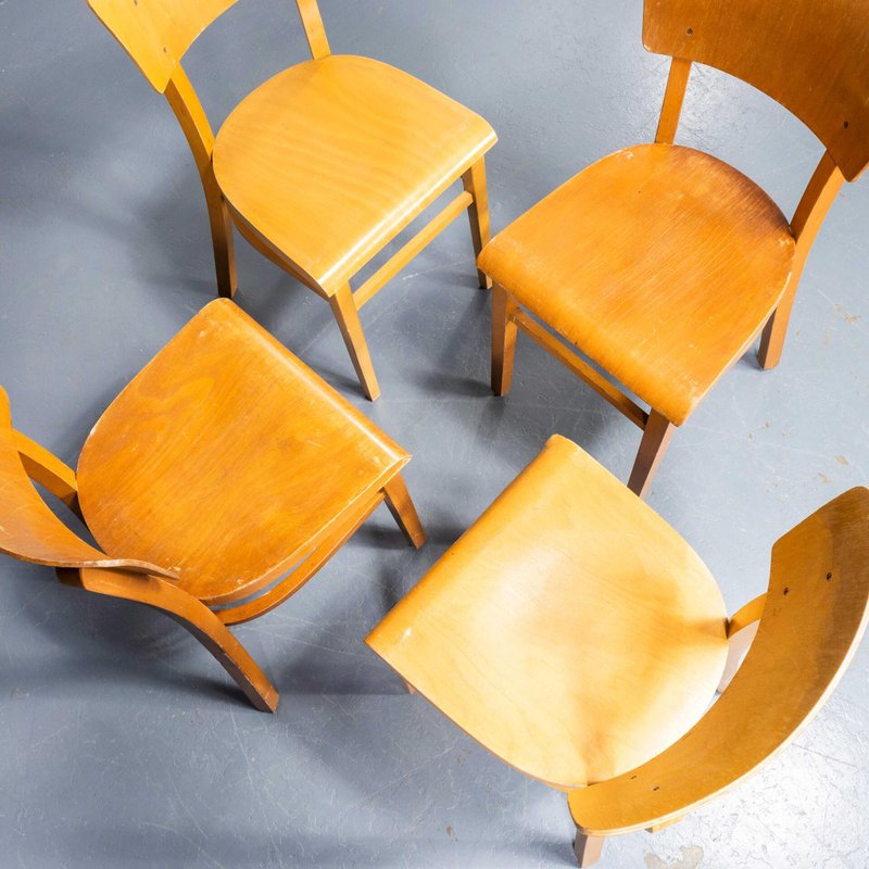 Back Original Dining Chairs from Thonet, 1960s, Set of 4 for sale at Pamono