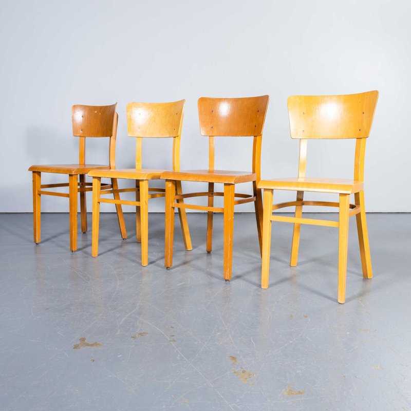 Back Original Dining Chairs from Thonet, 1960s, Set of 4 for sale at Pamono