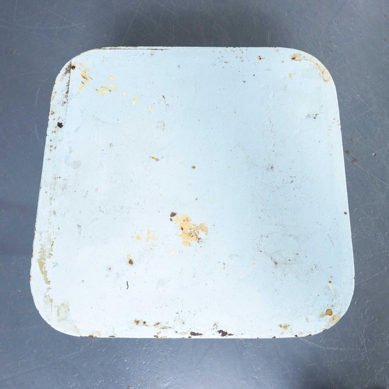 French Simple Light Blue Square Outdoor Metal Table, 1950s for sale at ...