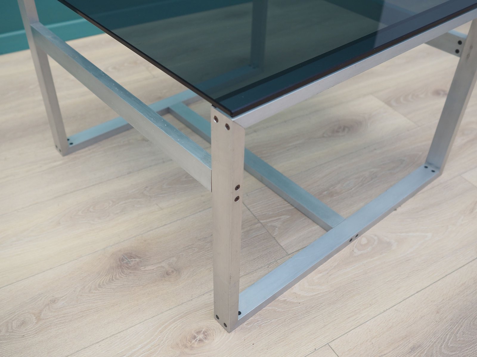 Danish Glass Coffee Table, 1970s for sale at Pamono