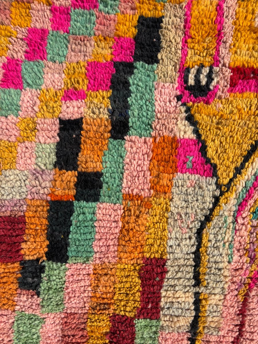 Vibrant Moroccan Berber Rug with Multi-Color Geometric and Tribal ...