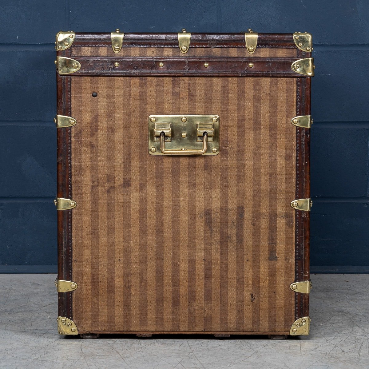 Antique French Courier Trunk in Striped Canvas from Louis Vuitton, 1885 ...