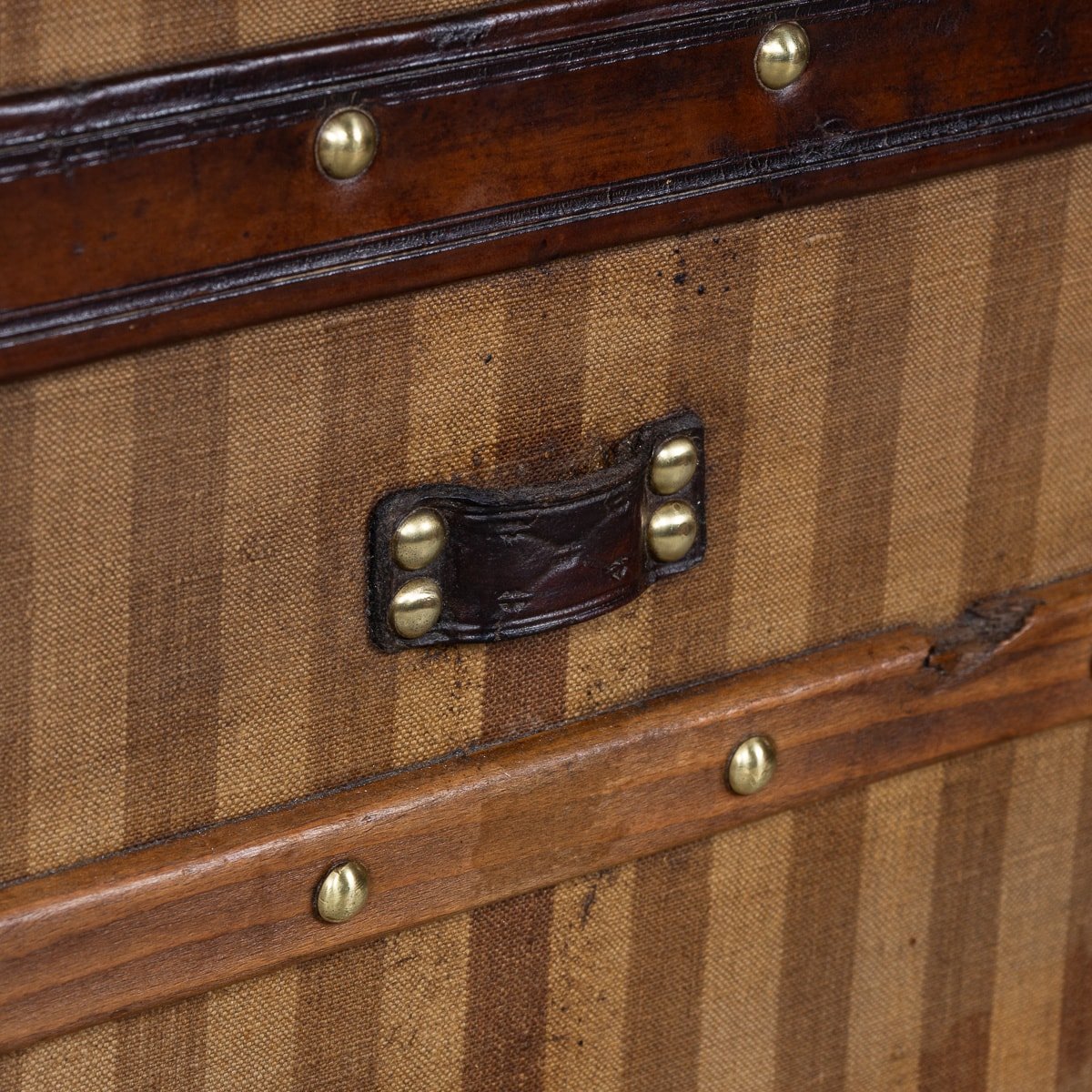 Antique French Courier Trunk in Striped Canvas from Louis Vuitton, 1885 ...