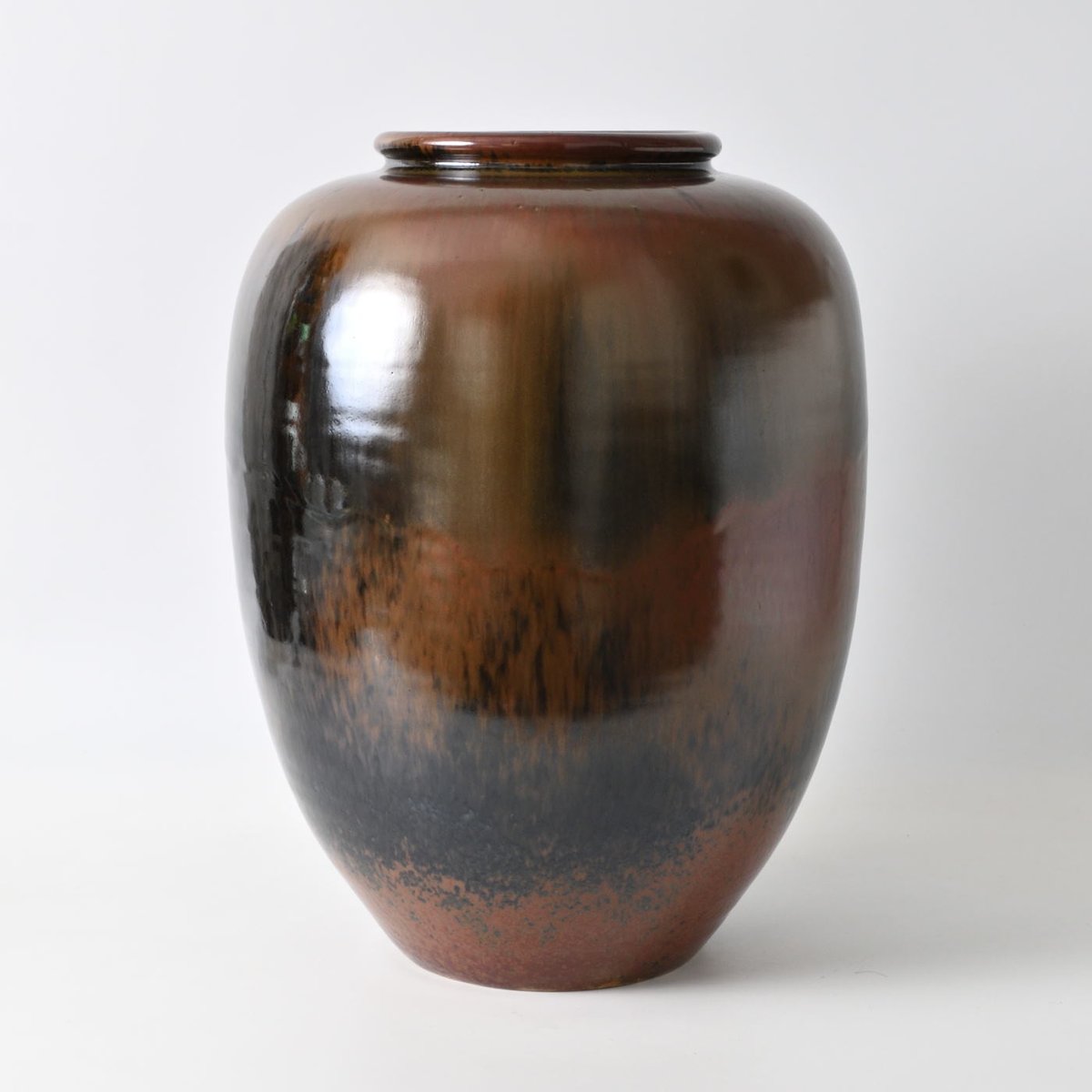 Large German Studio Pottery Vase by Ernst Stauber for sale at Pamono