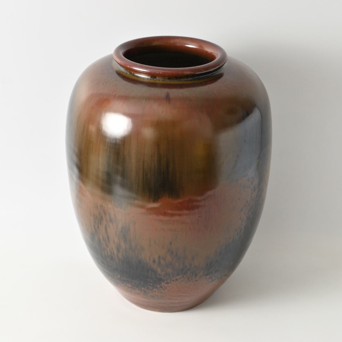Large German Studio Pottery Vase by Ernst Stauber for sale at Pamono