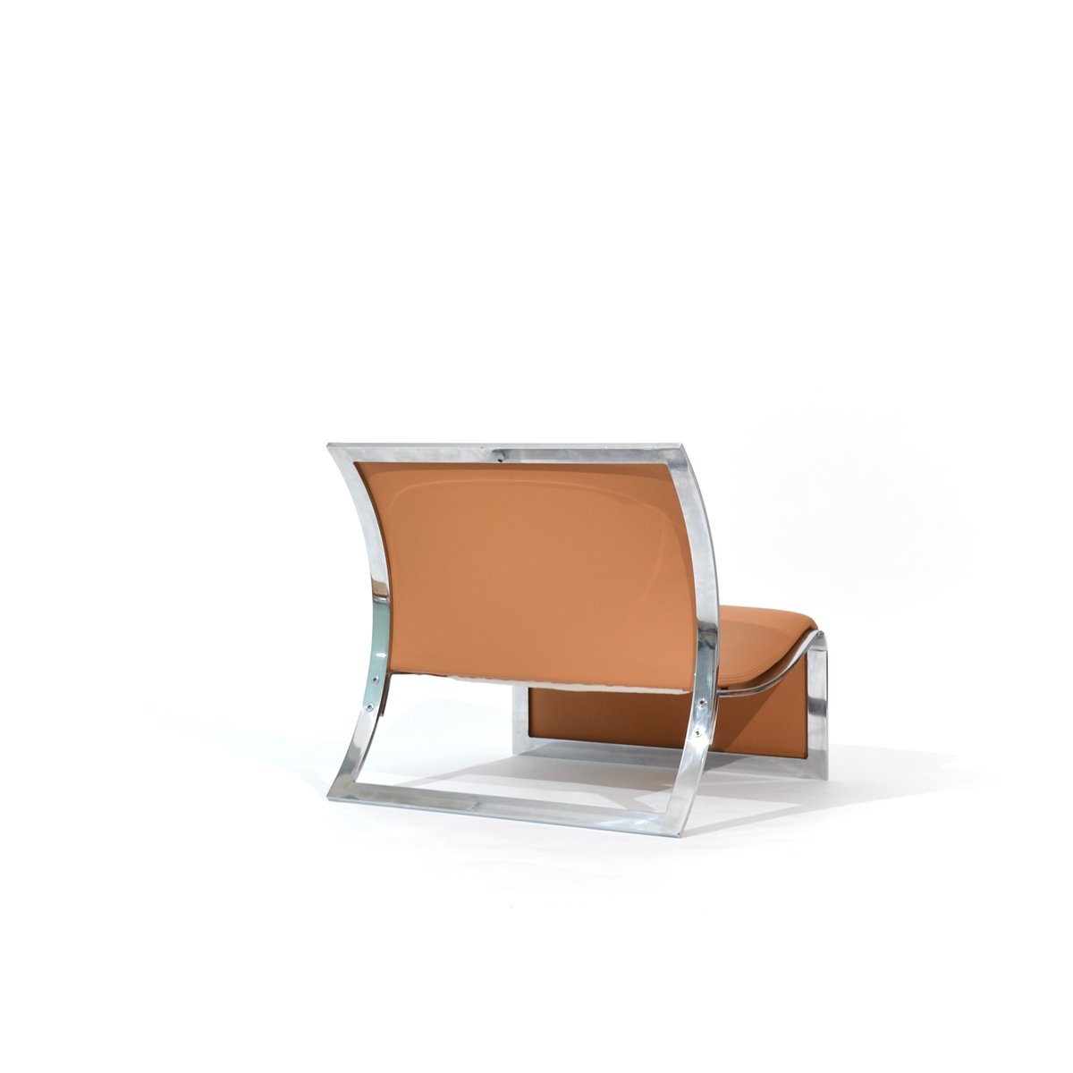 Tasty Leather Lounge Chairs attributed to Vittorio Introini for ...