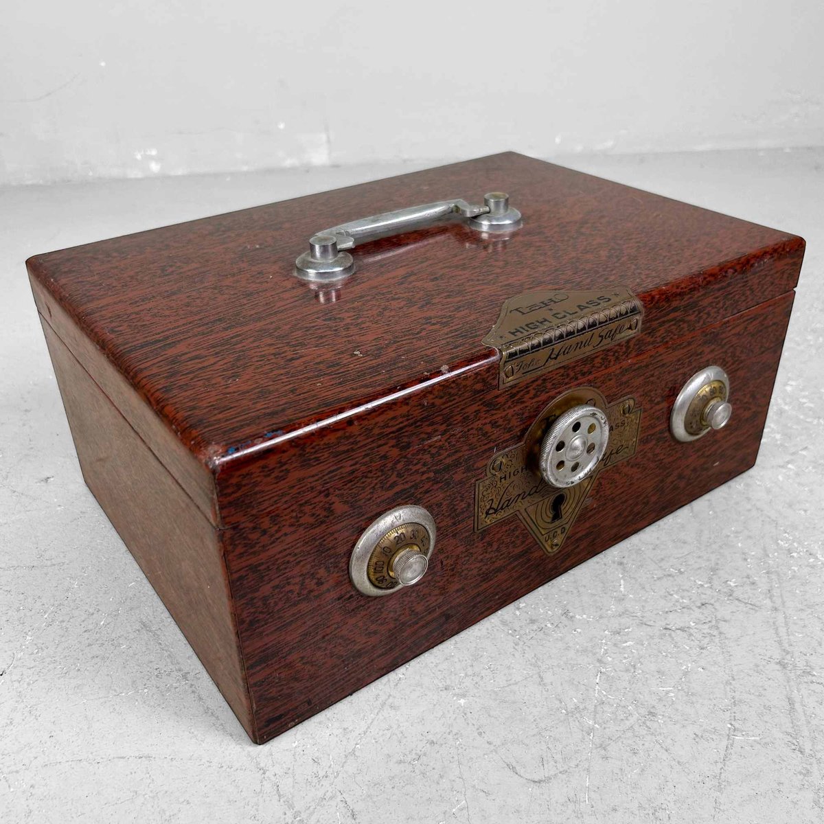 Vintage Japanese Metal Cash Box, 1950s for sale at Pamono