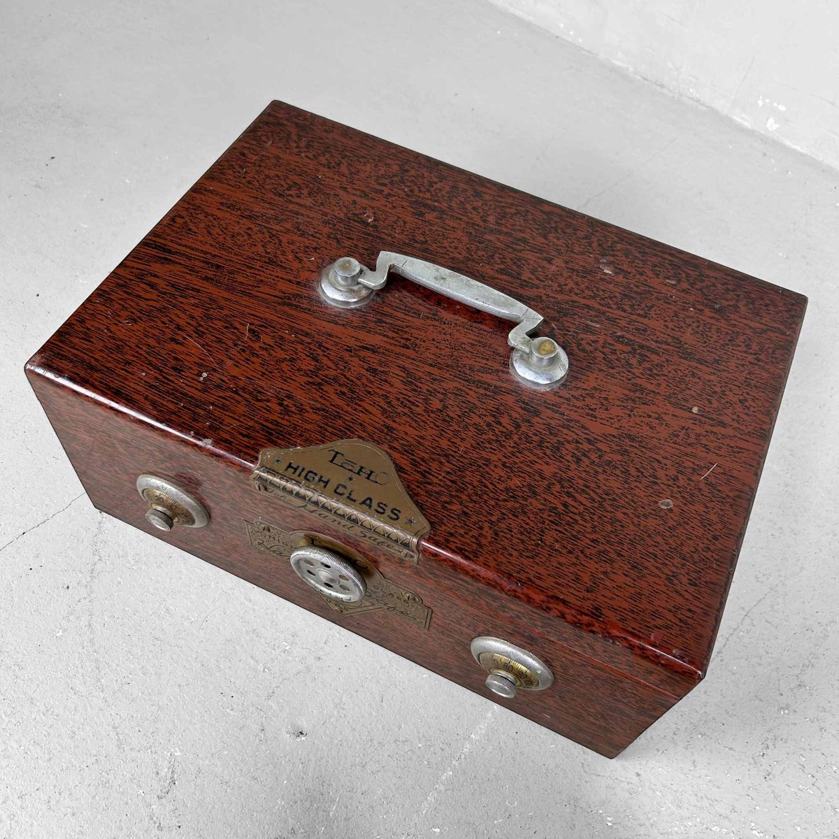 Vintage Japanese Metal Cash Box, 1950s for sale at Pamono