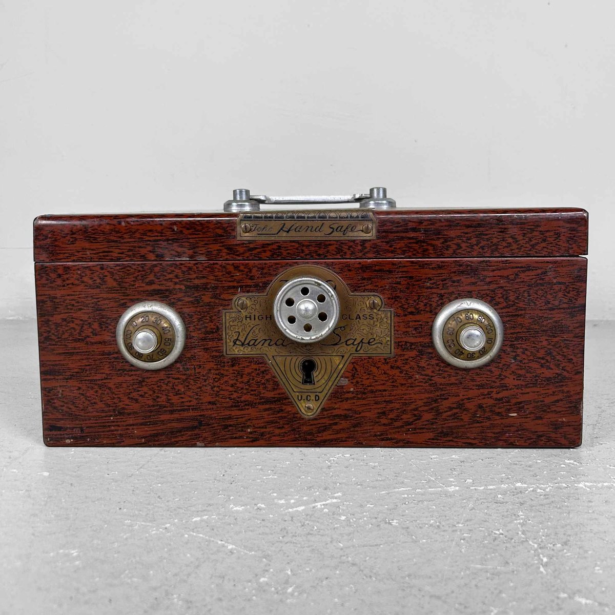 Vintage Japanese Metal Cash Box, 1950s for sale at Pamono