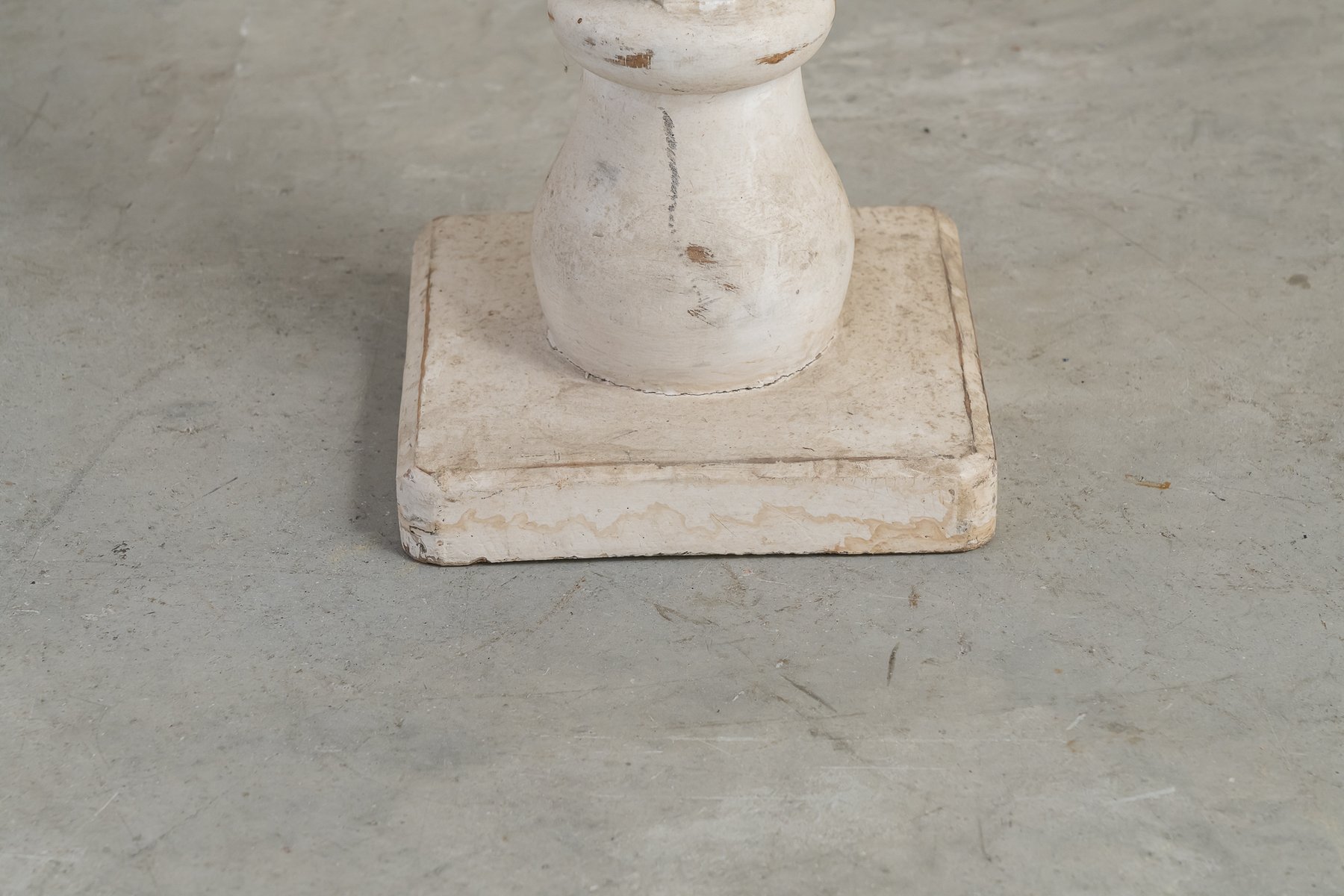 Anthropomorphic Brutalist Columns or Supports in White Patinated Wood ...