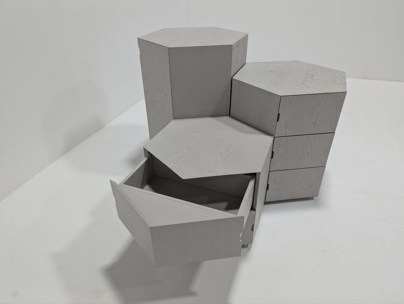 Hexagon Seating Centre Cabinet for sale at Pamono