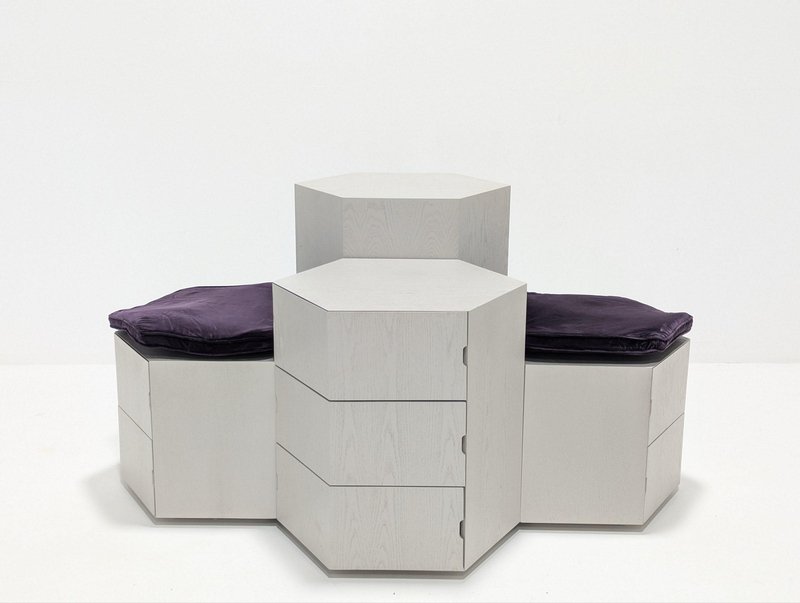 Hexagon Seating Centre Cabinet for sale at Pamono