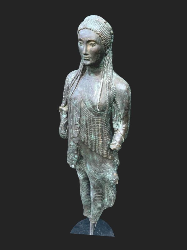 Large Greek Bronze Sculptures from the Achaean Period, 1940s, Set of 2 ...