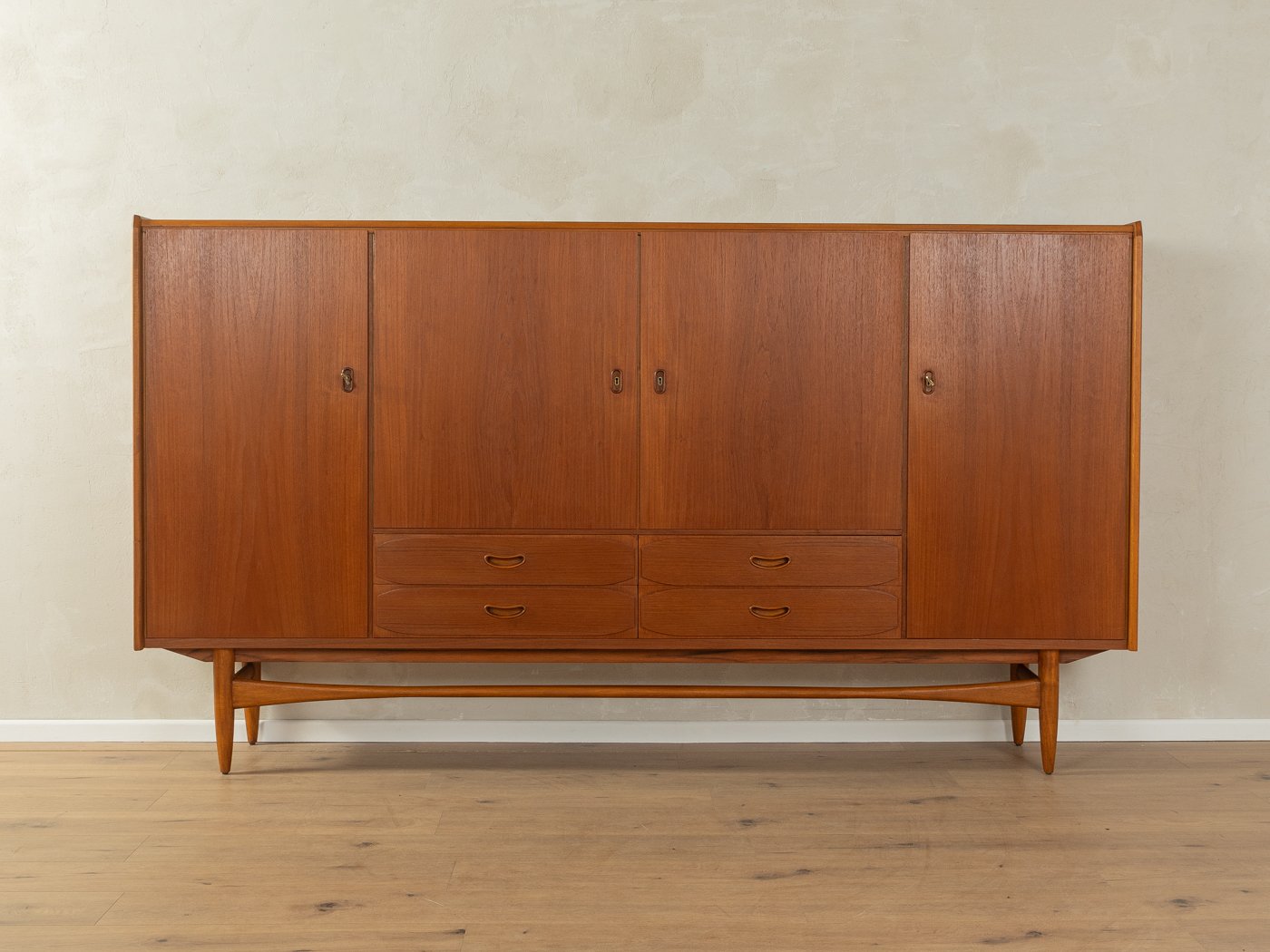 Scandinavian Teak Highboard, 1960s for sale at Pamono