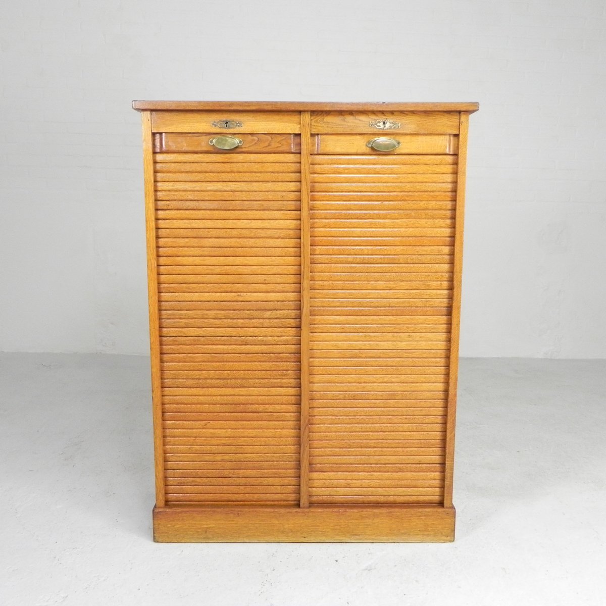 Oak Roller Shutter Box, 1950s for sale at Pamono
