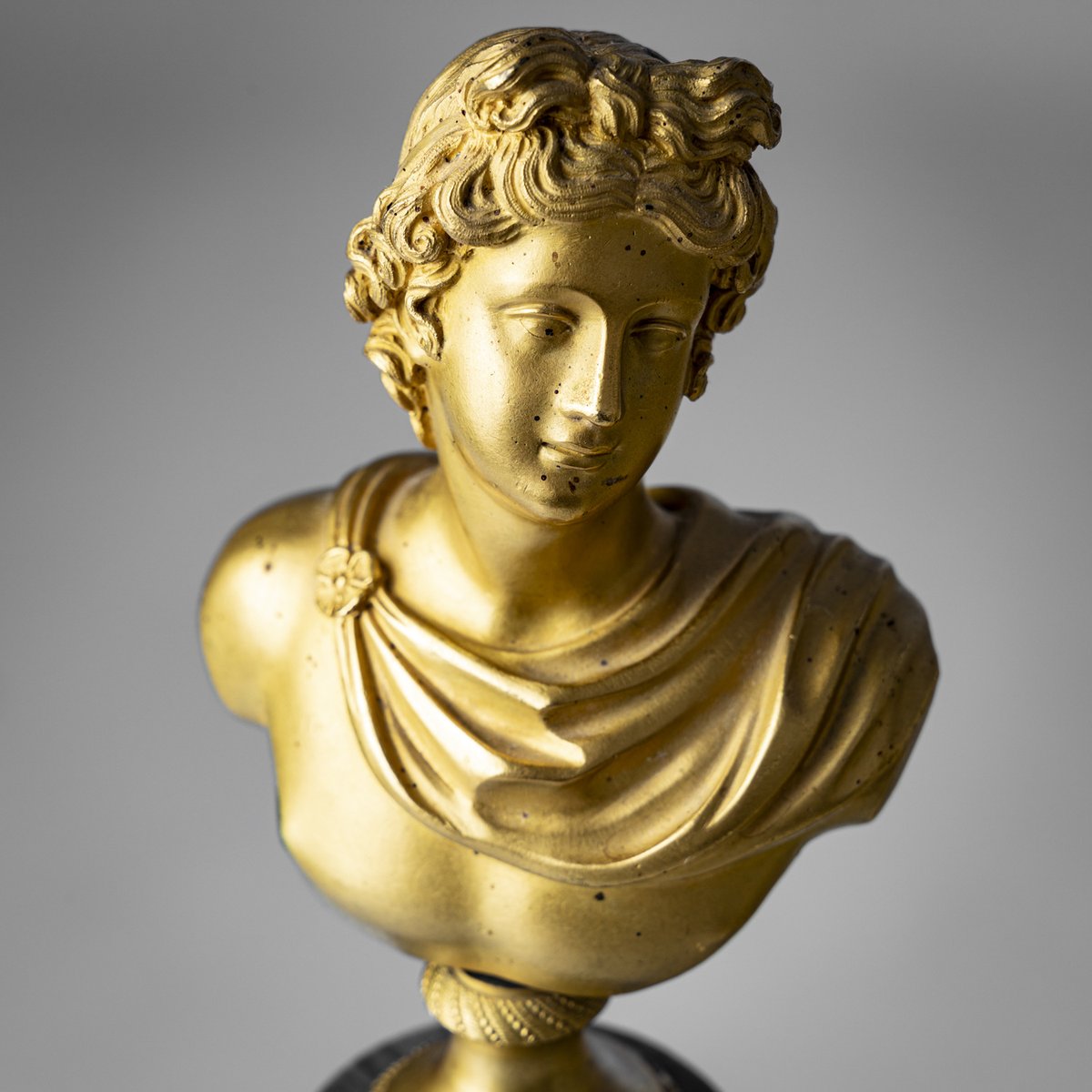 Grand Tour Bust of Apollo Belvedere, 19th Century, Bronze on Marble ...