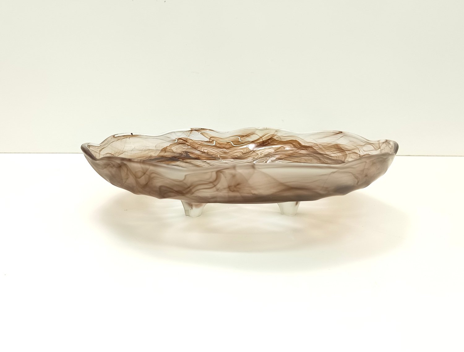 Sepia Cloud Glass Bowl or Centerpiece Mod. Rotterdam by Walther & Sohne, Germany, 1930s for sale ...