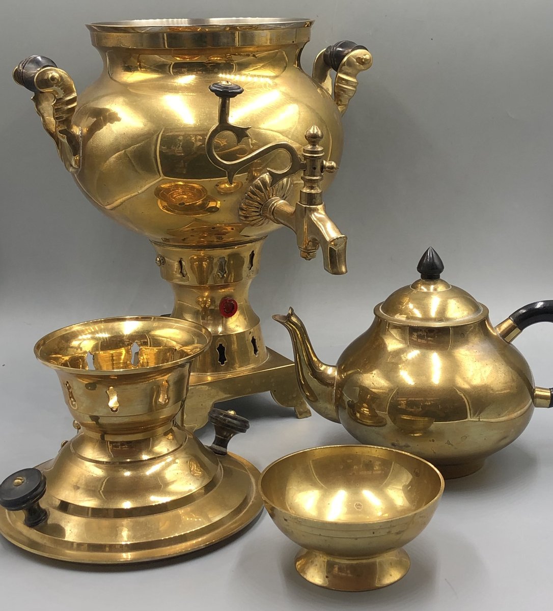 Vintage Brass Samovar Tea Maker, 1960s for sale at Pamono