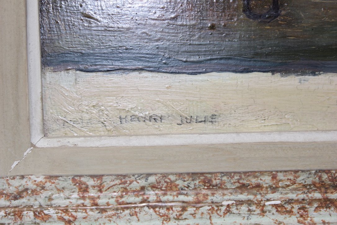 Henri Julié, Relaxing on the Ramparts, 1940s, Oil on Panel for sale at ...