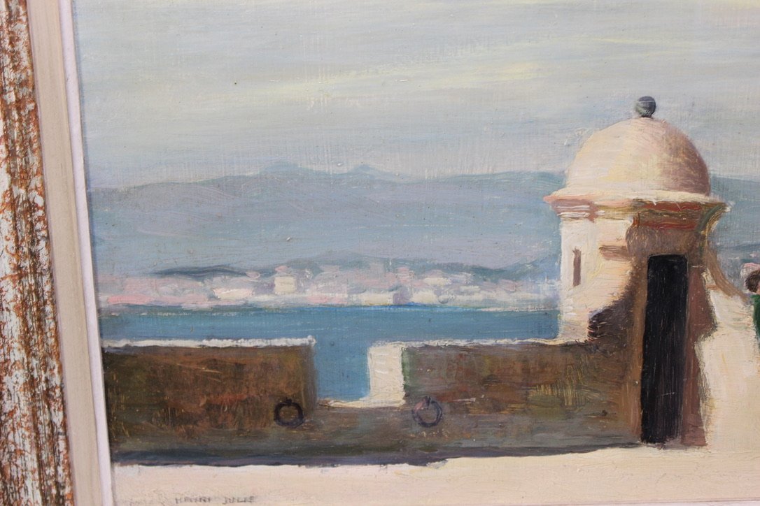 Henri Julié, Relaxing on the Ramparts, 1940s, Oil on Panel for sale at ...