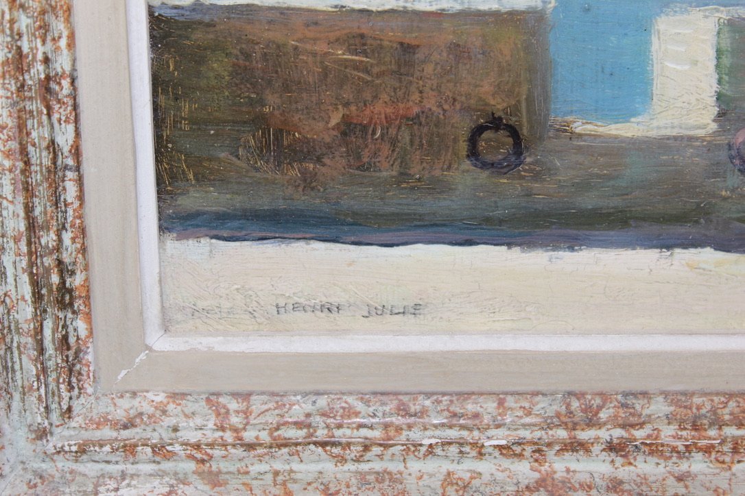 Henri Julié, Relaxing on the Ramparts, 1940s, Oil on Panel for sale at ...